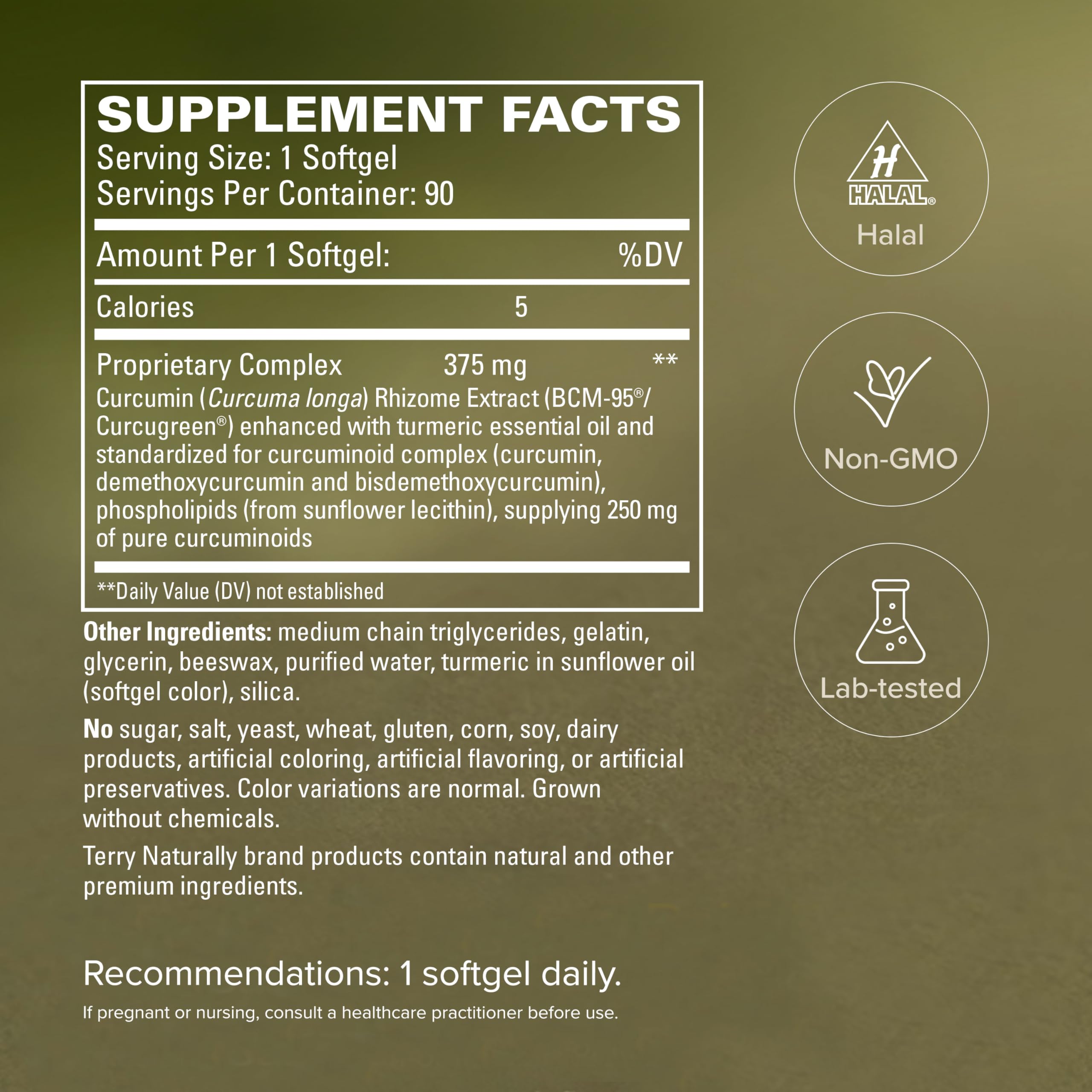 90 softgels of pure encapsulations curcumin