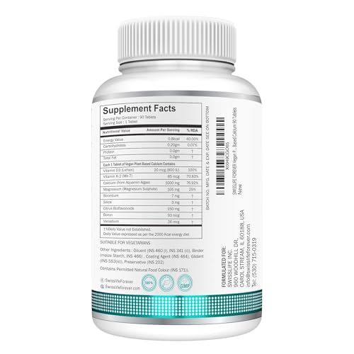 90 tablets of calcium for daily wellness
