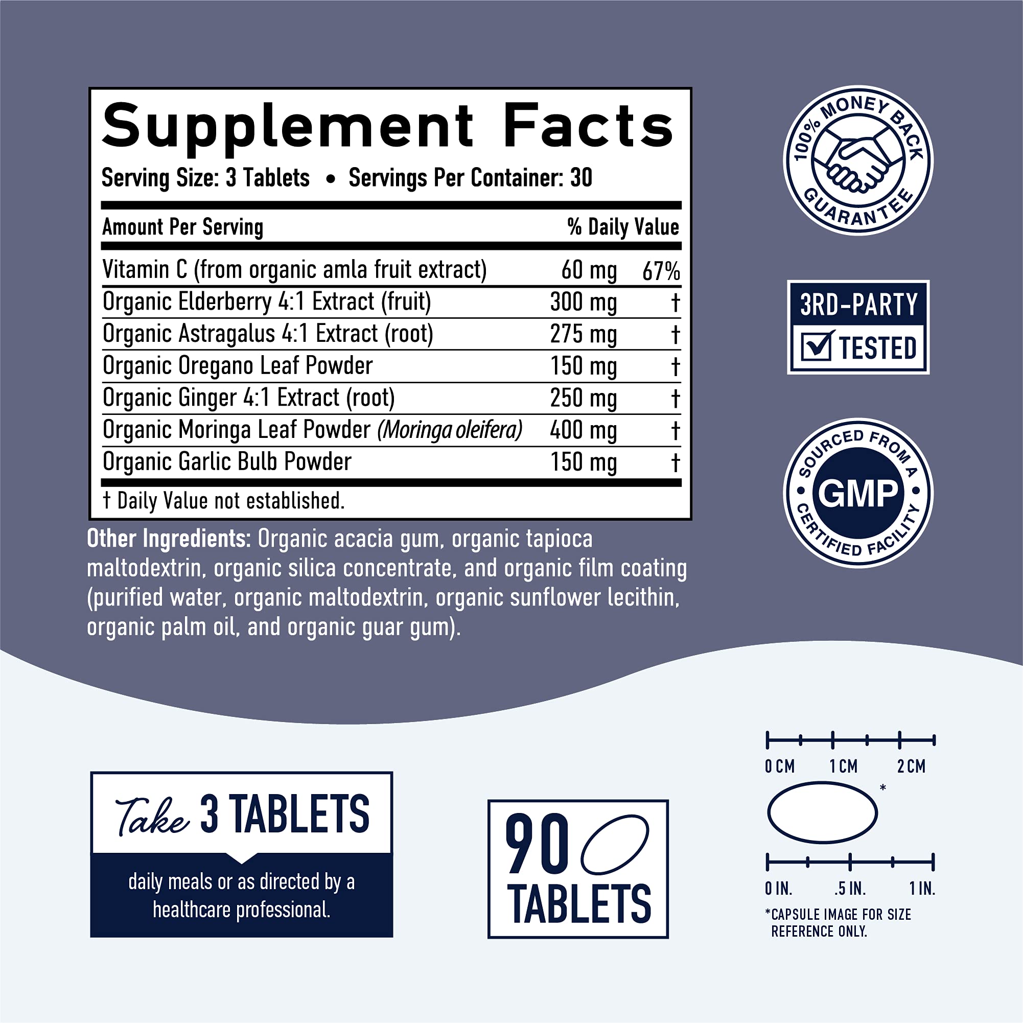 90 tablets of elderberry wellness blend