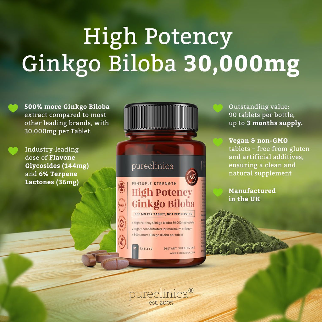 90 tablets of ginkgo biloba extract