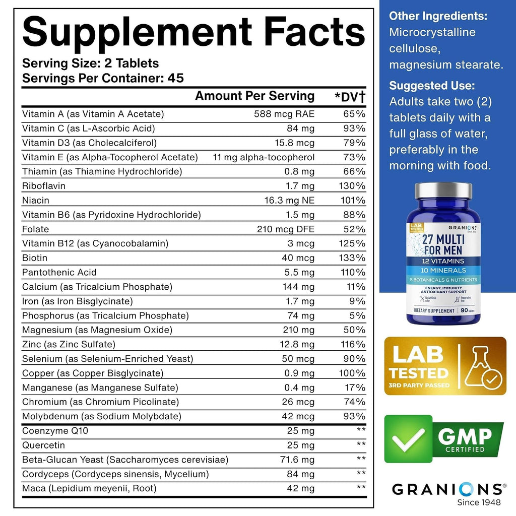 90 tablets of Granions multivitamins