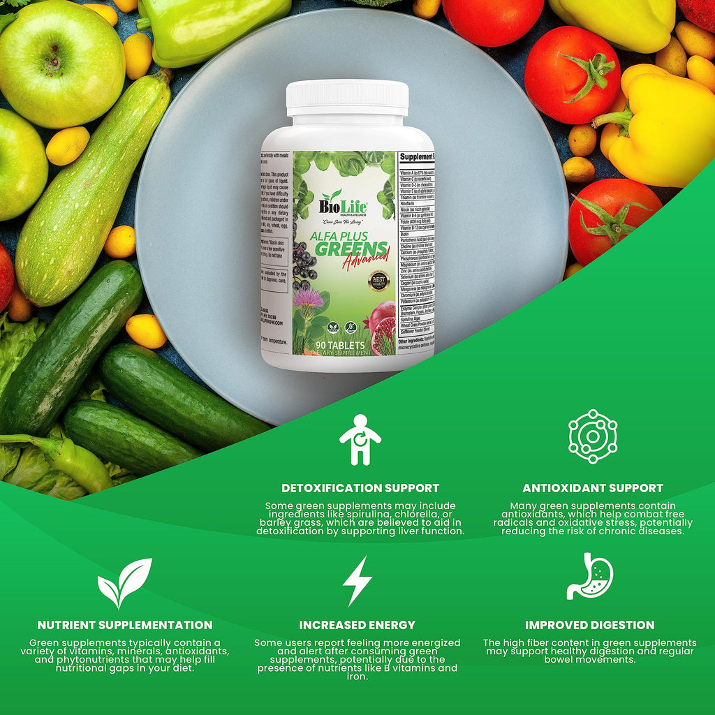 90 tablets of green nutrition