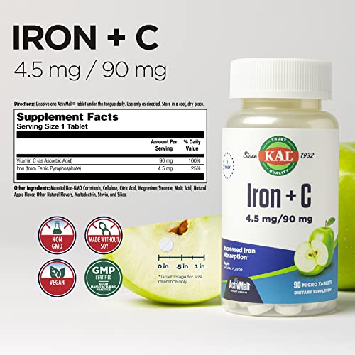 90 tablets of iron for energy