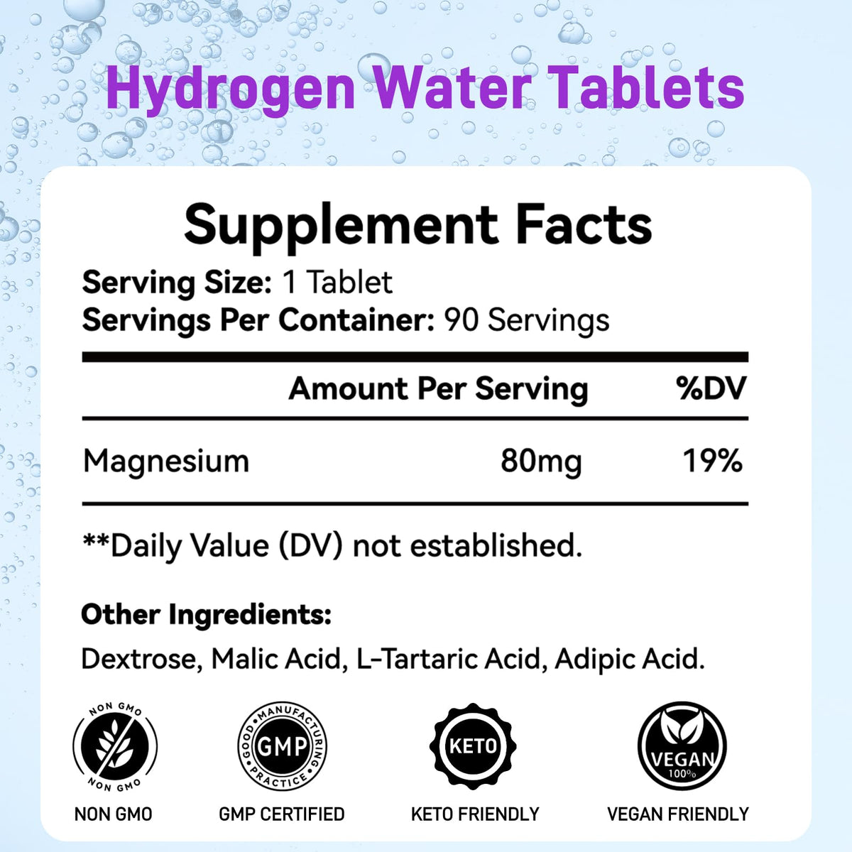 90 tablets of magnesium glycinate