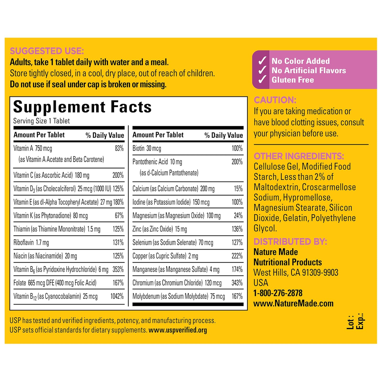 90 tablets of multivitamin for women