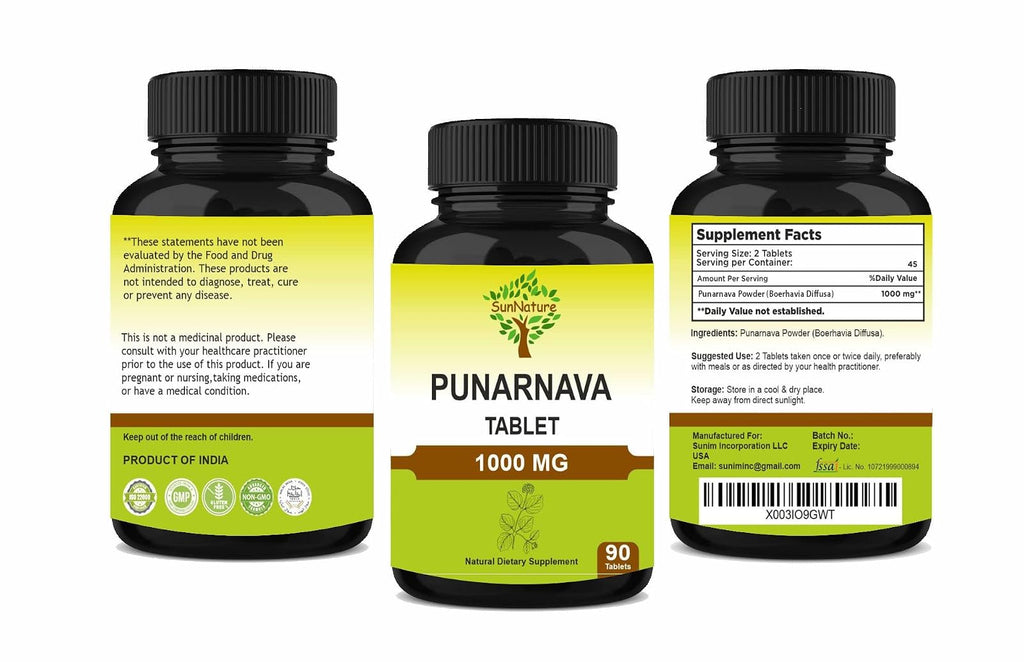 90 tablets of Punarnava extract