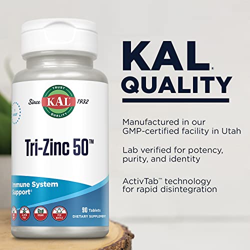 90 tablets of zinc for convenience