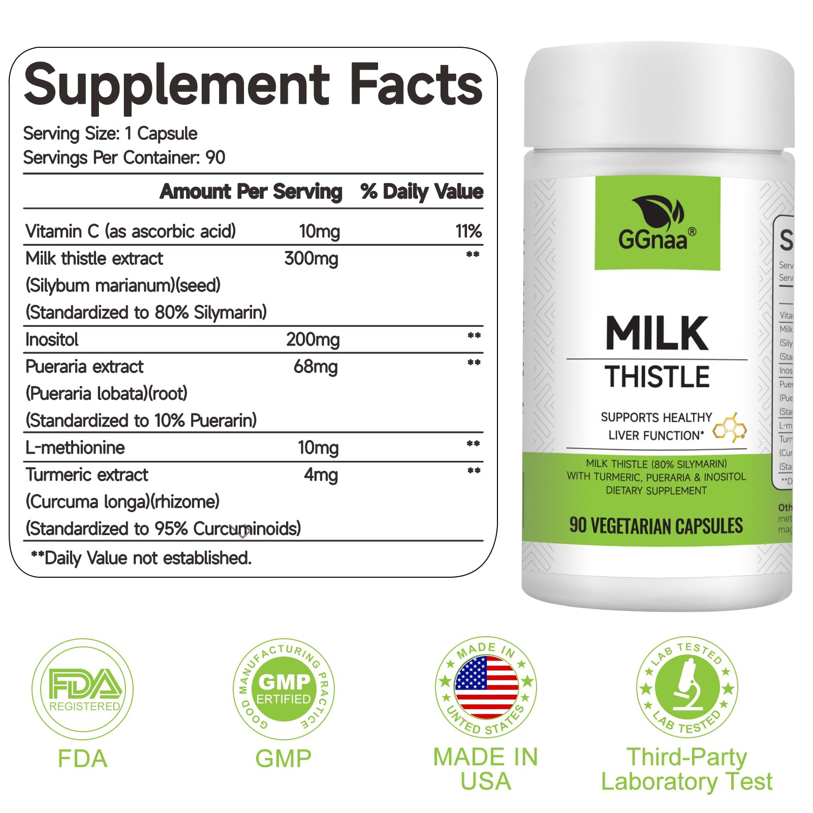 90 vegetarian capsules of Milk Thistle
