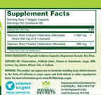 90 veggie capsules of valerian