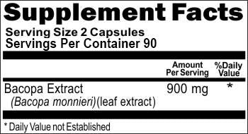 900 mg Bacopa Monnieri daily dosage