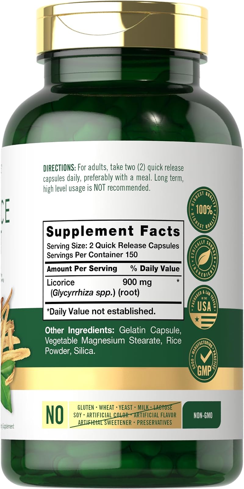 900 mg licorice root supplement