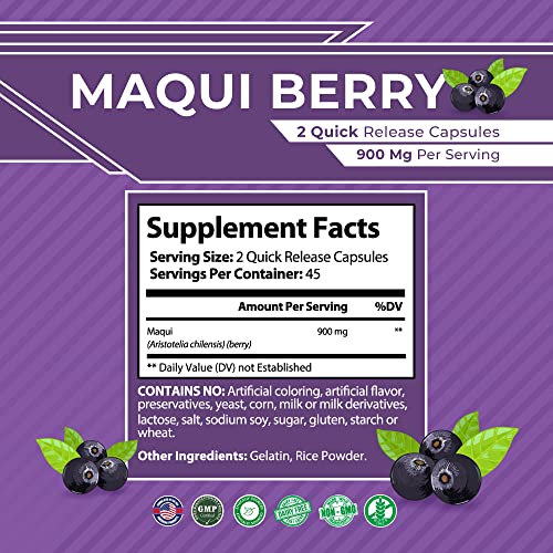 900mg Maqui Berry extract benefits
