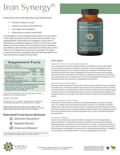 90ct iron capsules for daily wellness