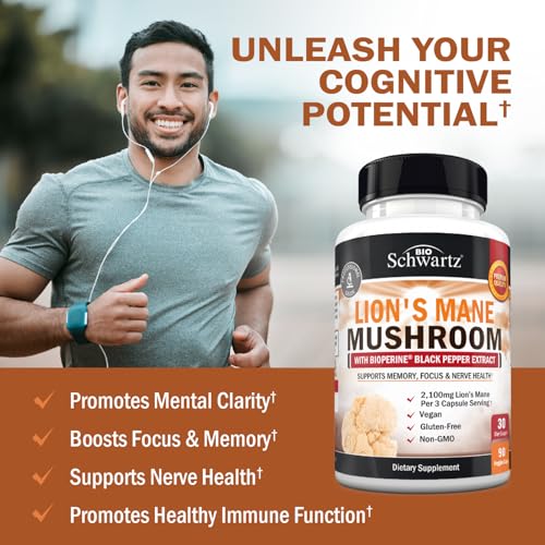 90ct Lion's Mane mushroom capsules