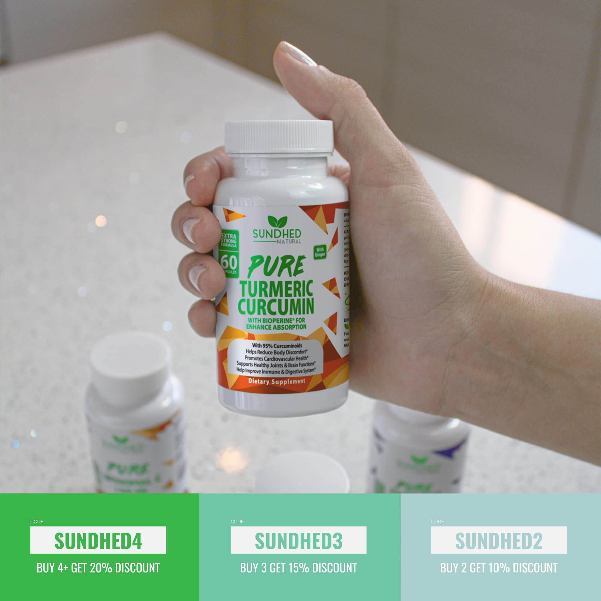 95% curcuminoids for optimal absorption