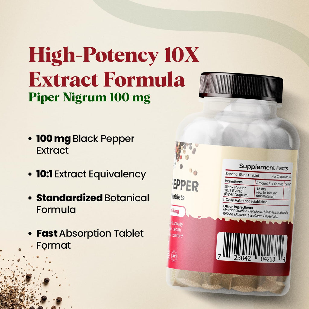 95% piperine black pepper capsules
