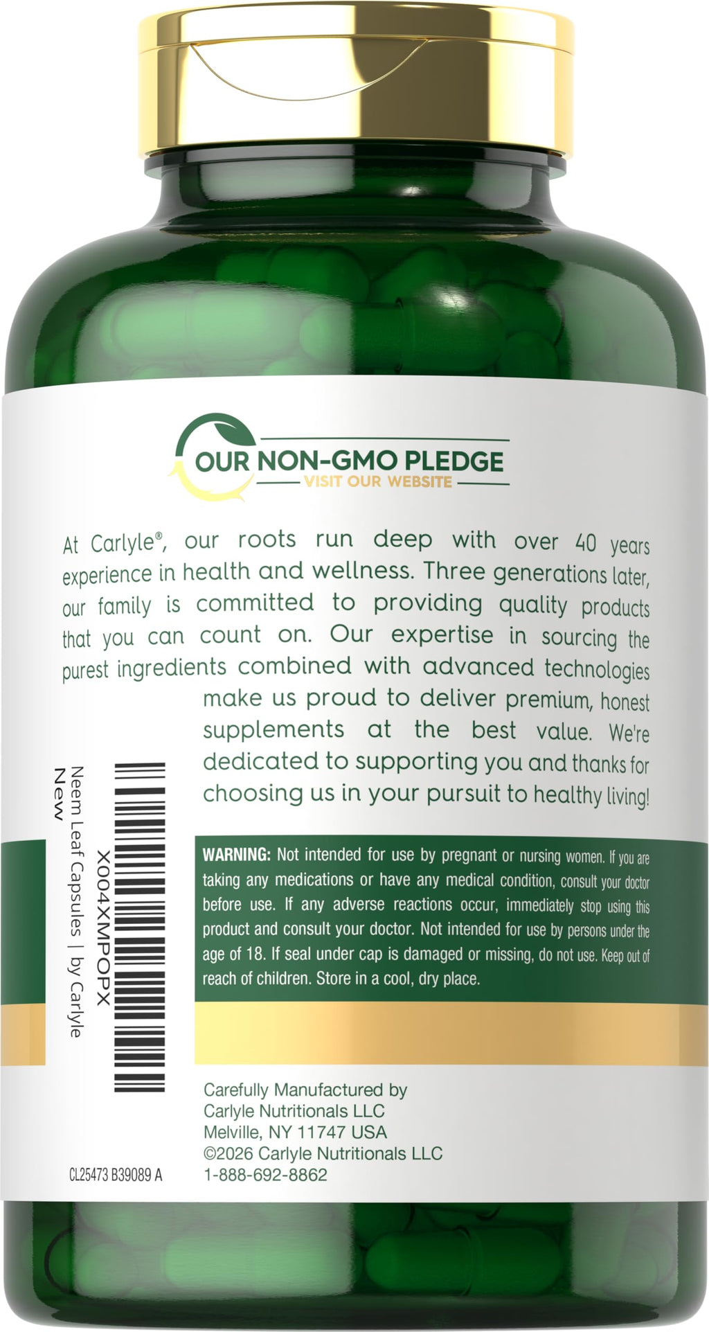 950mg neem leaf capsules