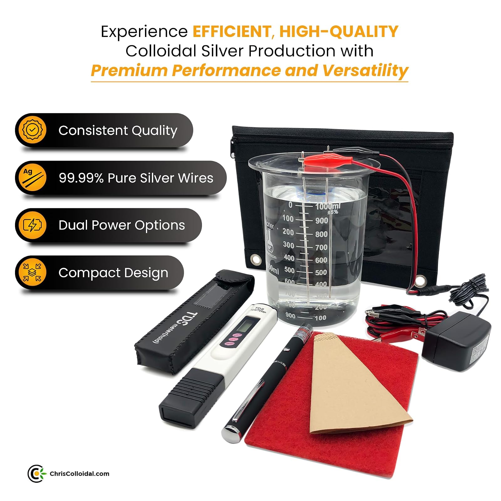 99.995% pure colloidal silver kit
