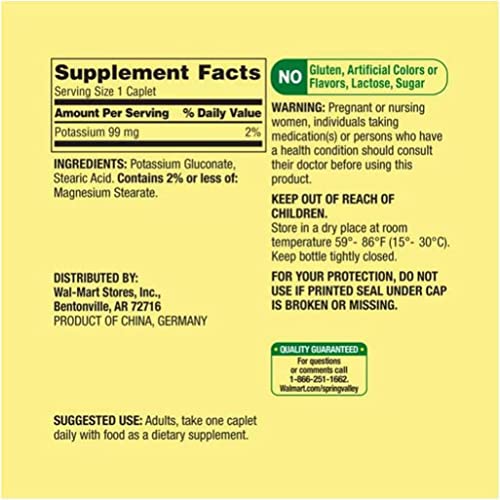 99 mg potassium caplets for vitality