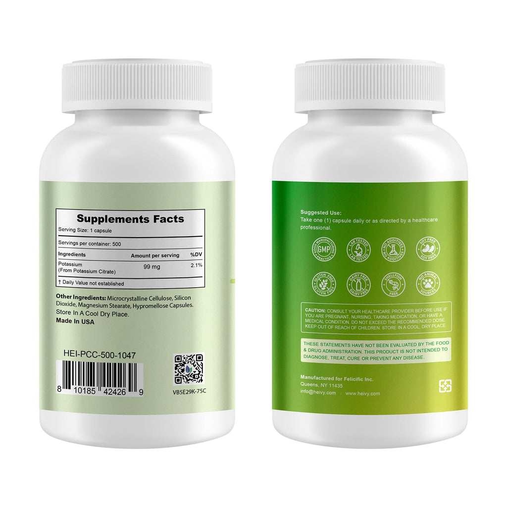 99 mg potassium citrate for muscle health