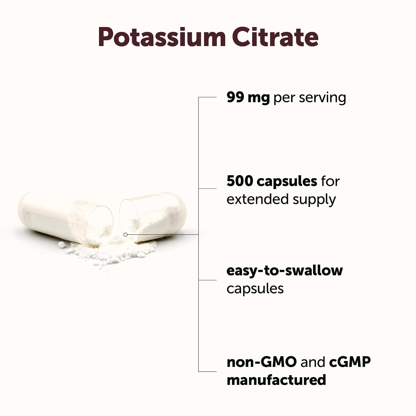 99 mg potassium citrate supplement