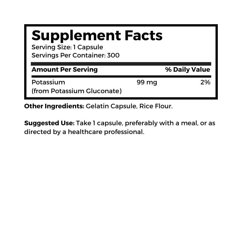 99 mg potassium for muscle health