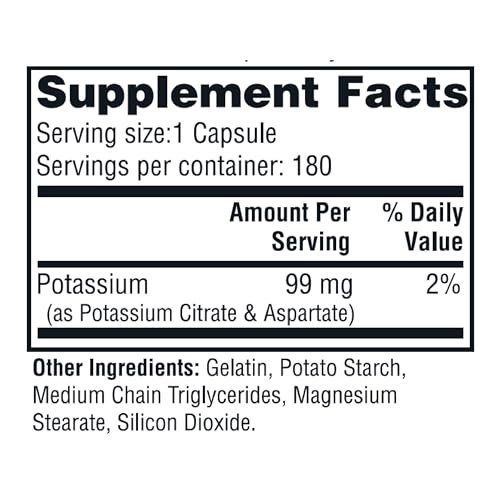 99 mg potassium for muscle health