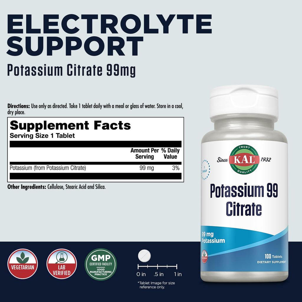 99 mg potassium for muscle support