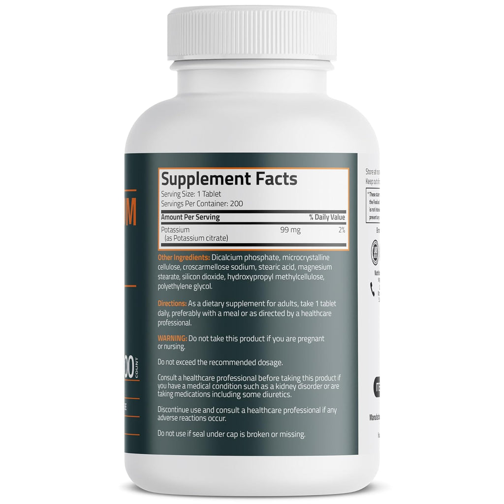 99 mg potassium supplement for health