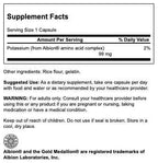 99 mg potassium supplement for muscle function