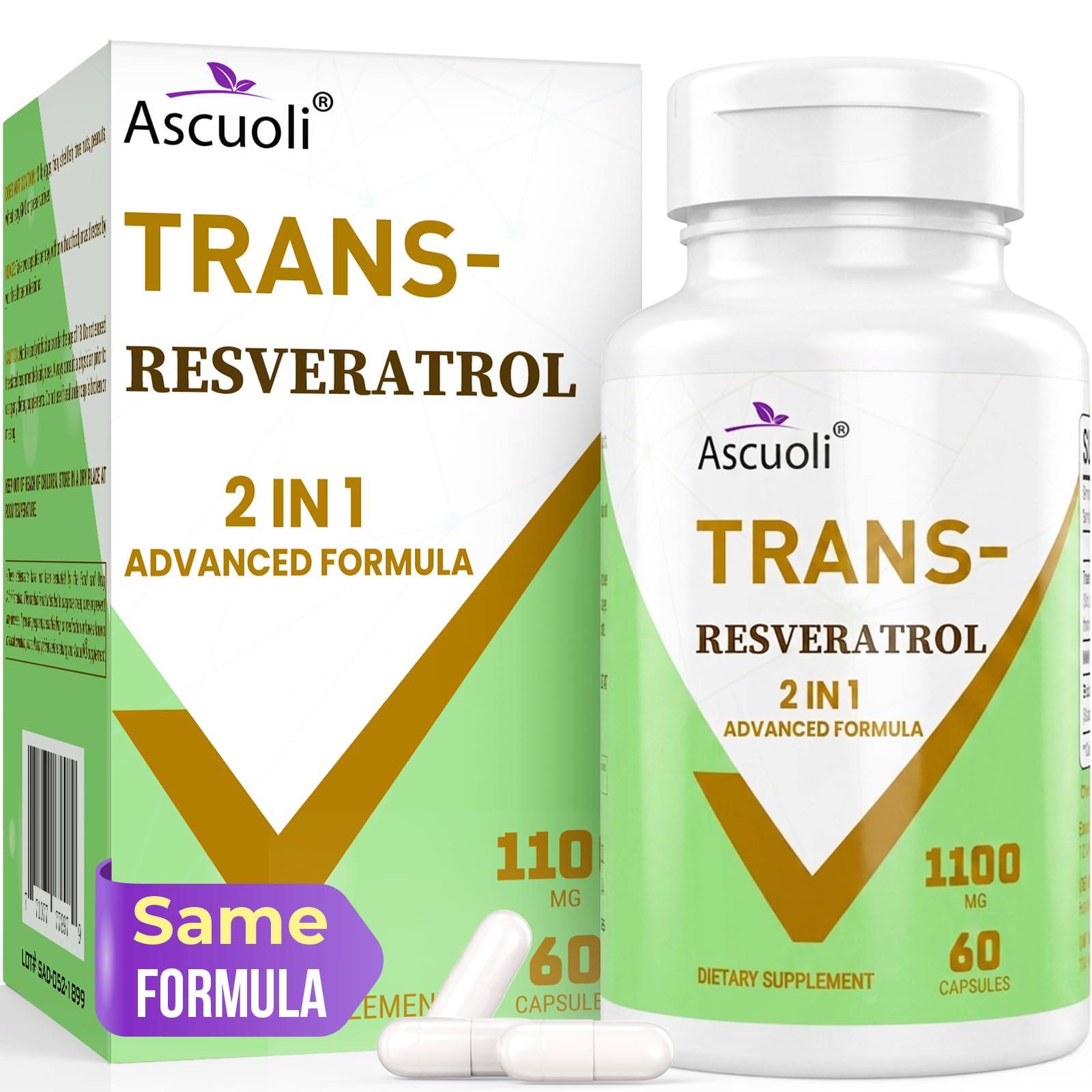 99% pure trans resveratrol capsules