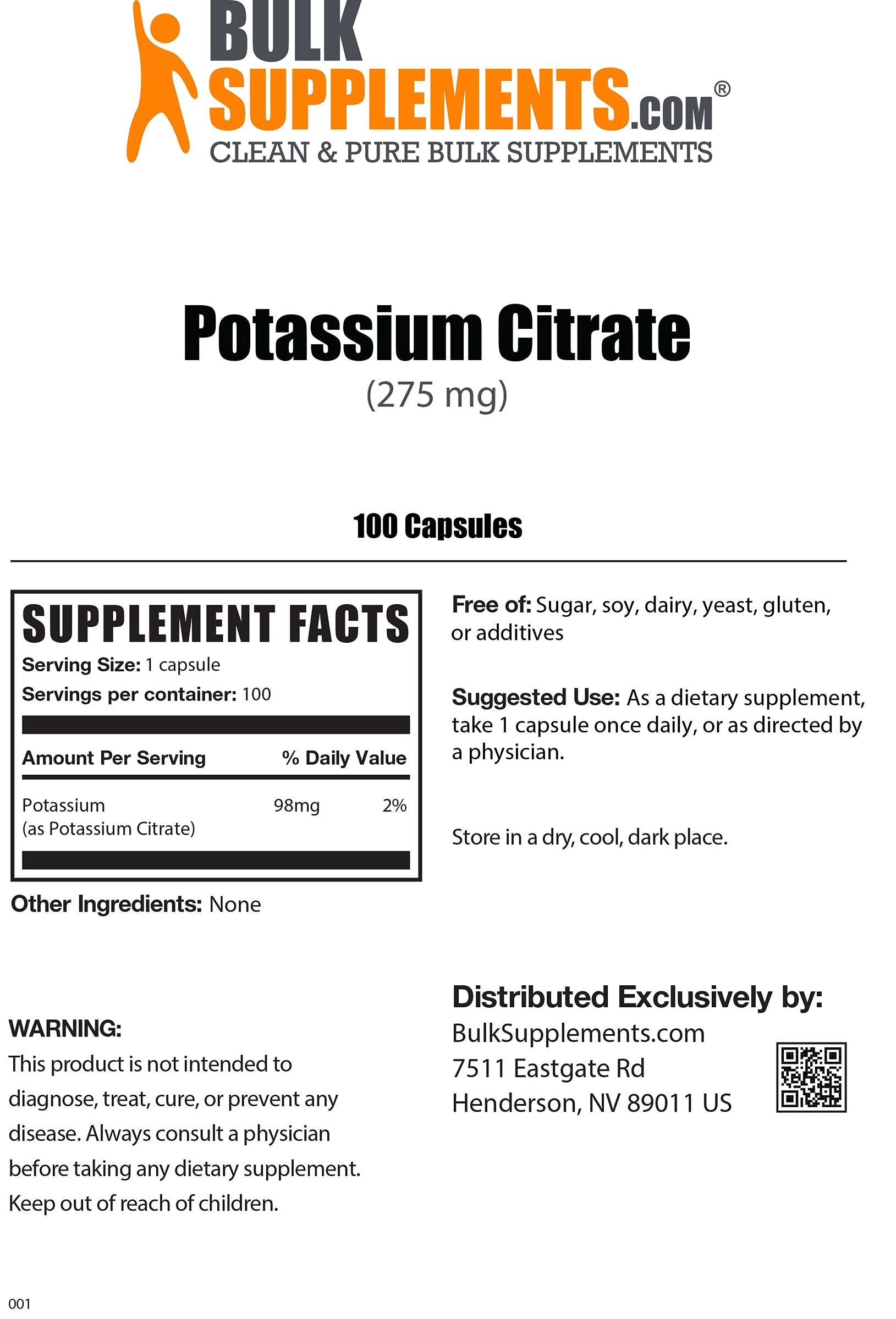 99mg potassium supplement benefits