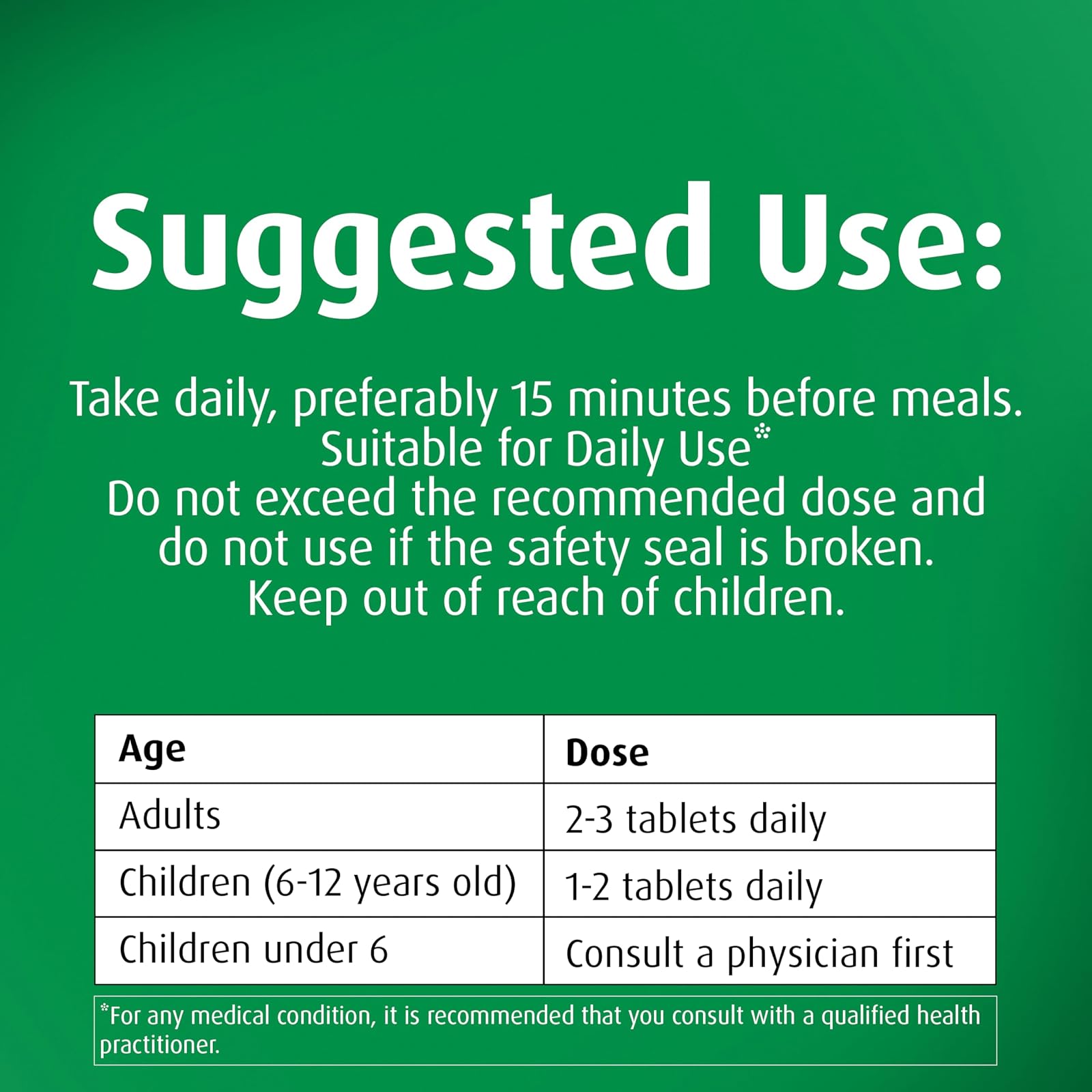 A. Vogel echinacea 500 mg dosage