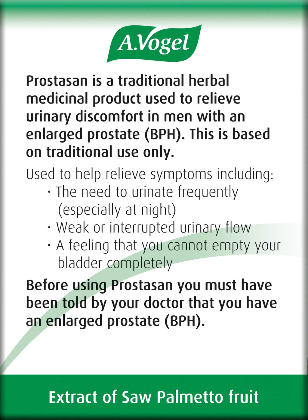 A.Vogel Prostasan for daily use