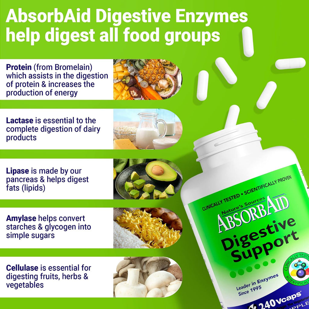AbsorbAid digestive enzymes promote healthy digestion