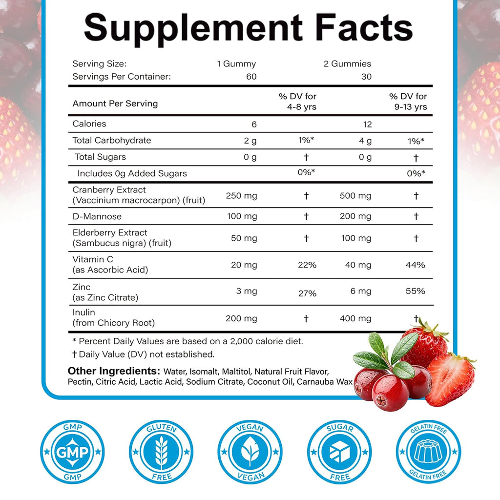 ABYSSUS kids cranberry gummy supplements
