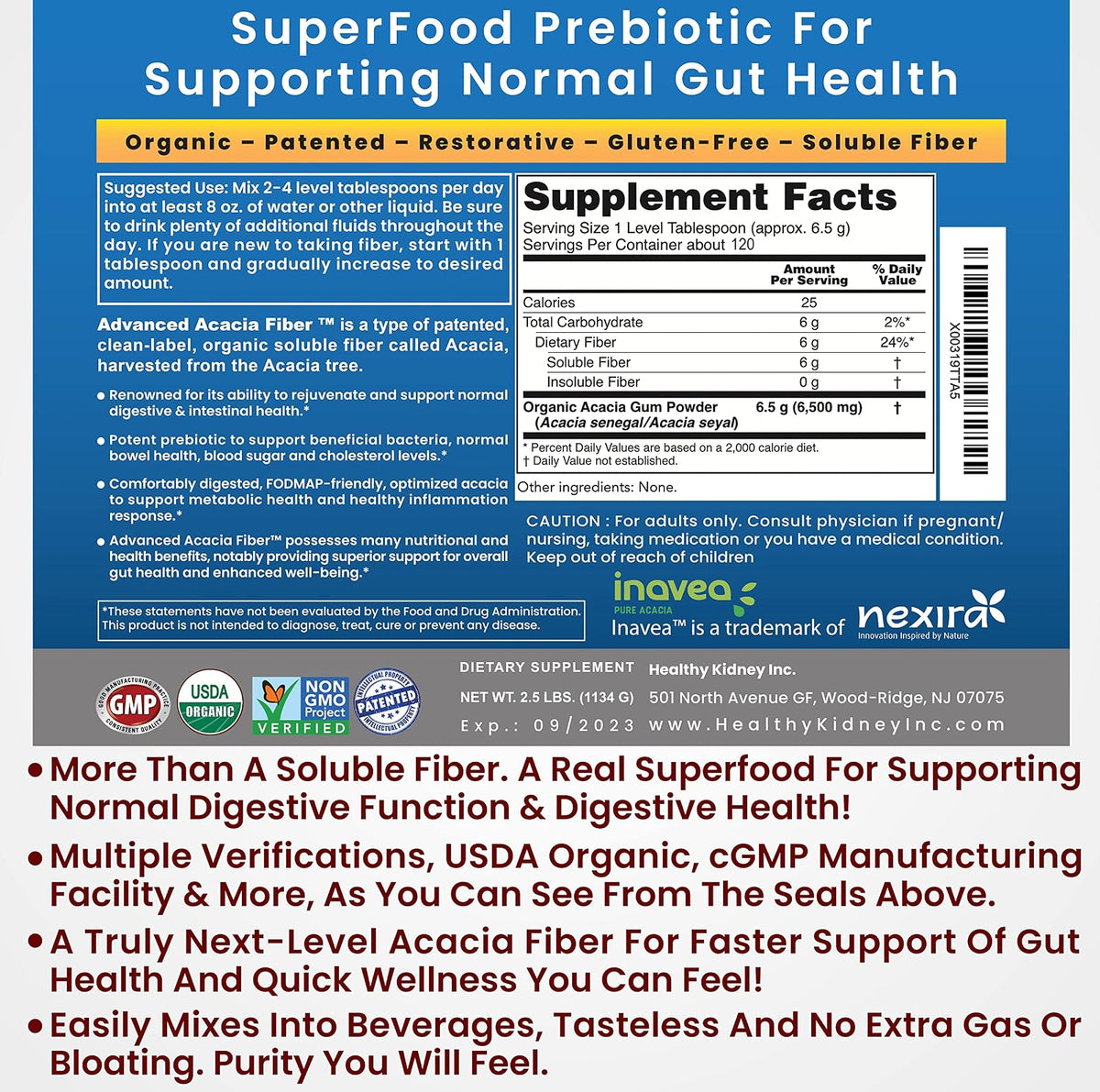 acacia fiber powder for daily digestion