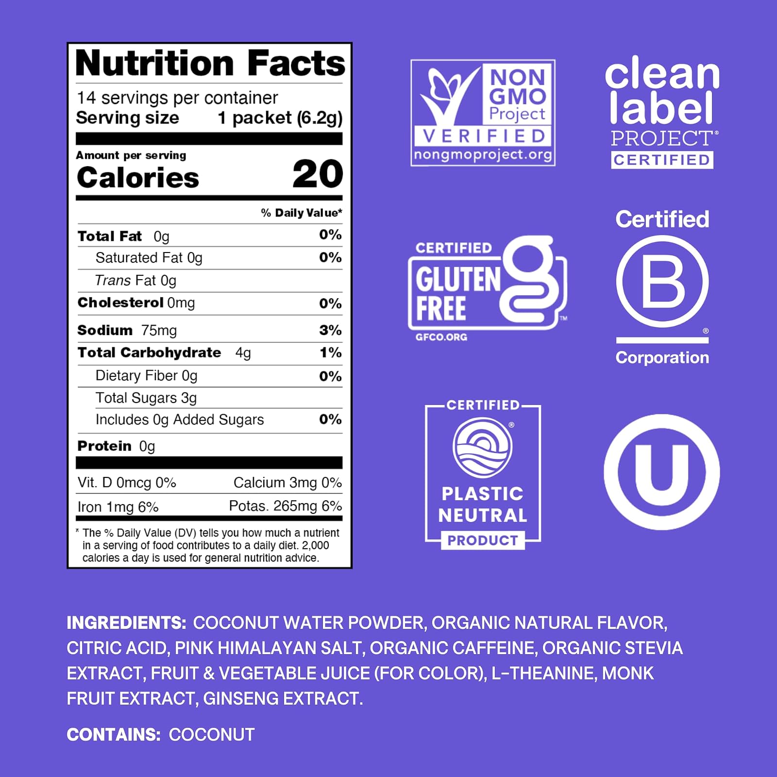 Acai berry energy electrolyte mix
