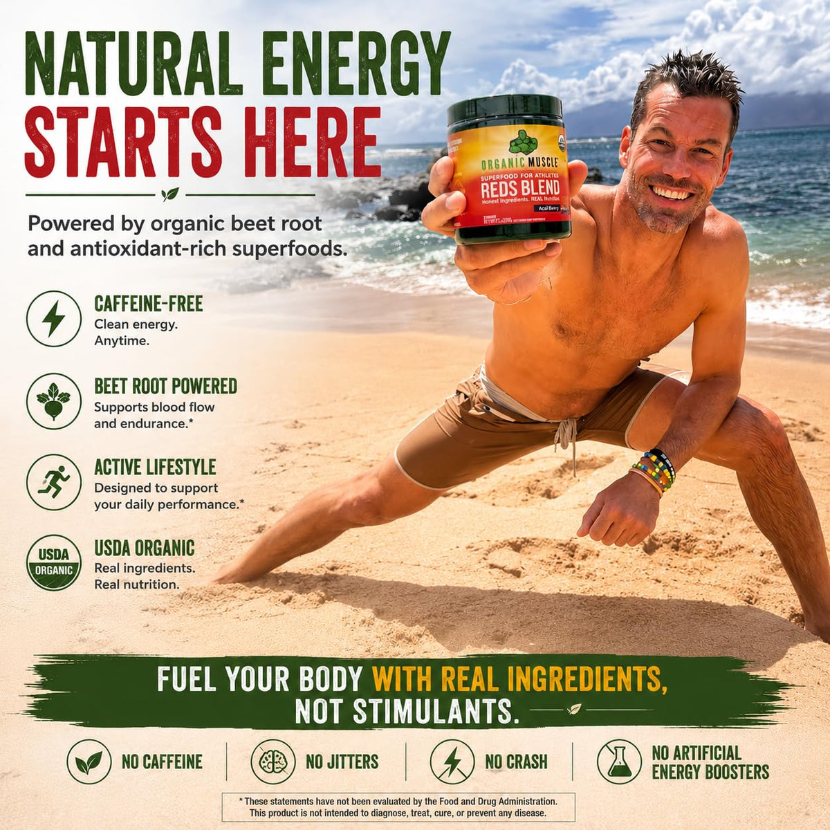 Acai berry flavour greens powders