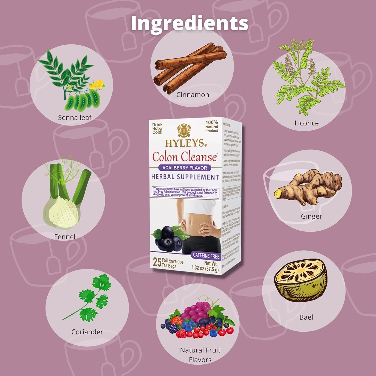 Acai berry herbal detox tea