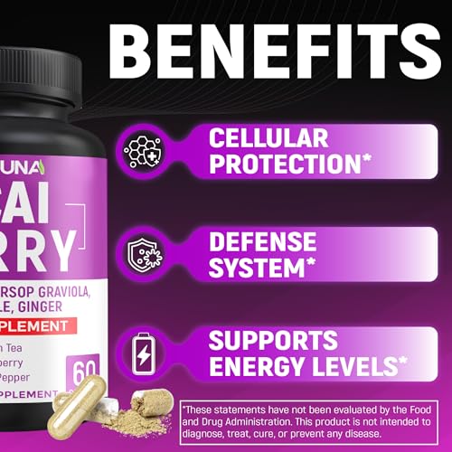 Acai capsules for healthy living
