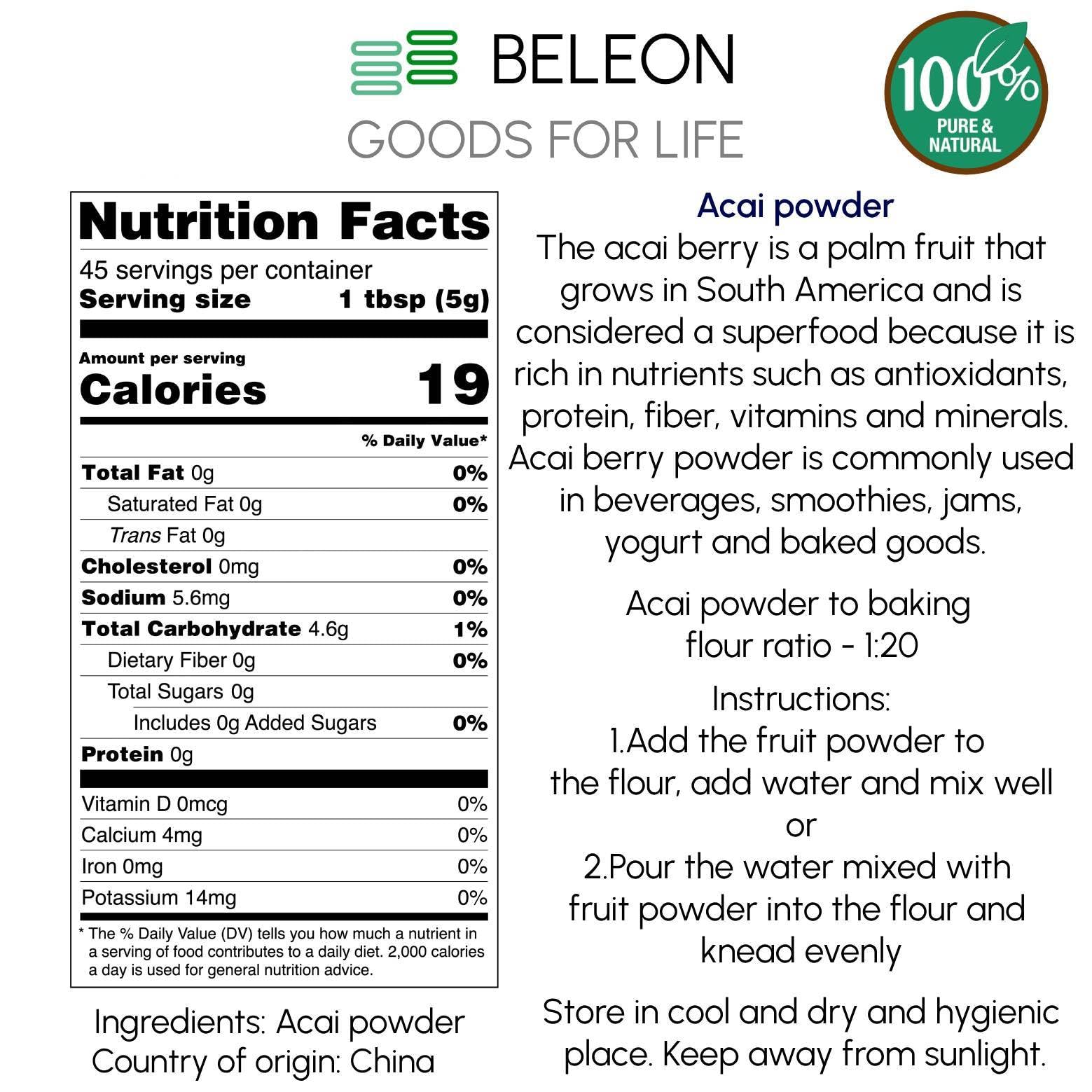 acai powder for vegan baking