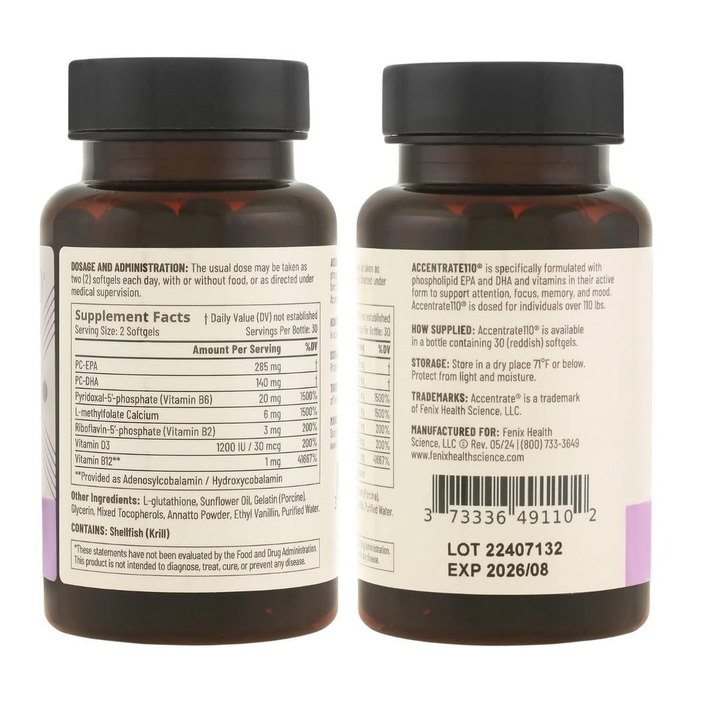 Accentrate110 softgels for daily wellness