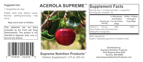 Acerola tincture with 1000mg vitamin C