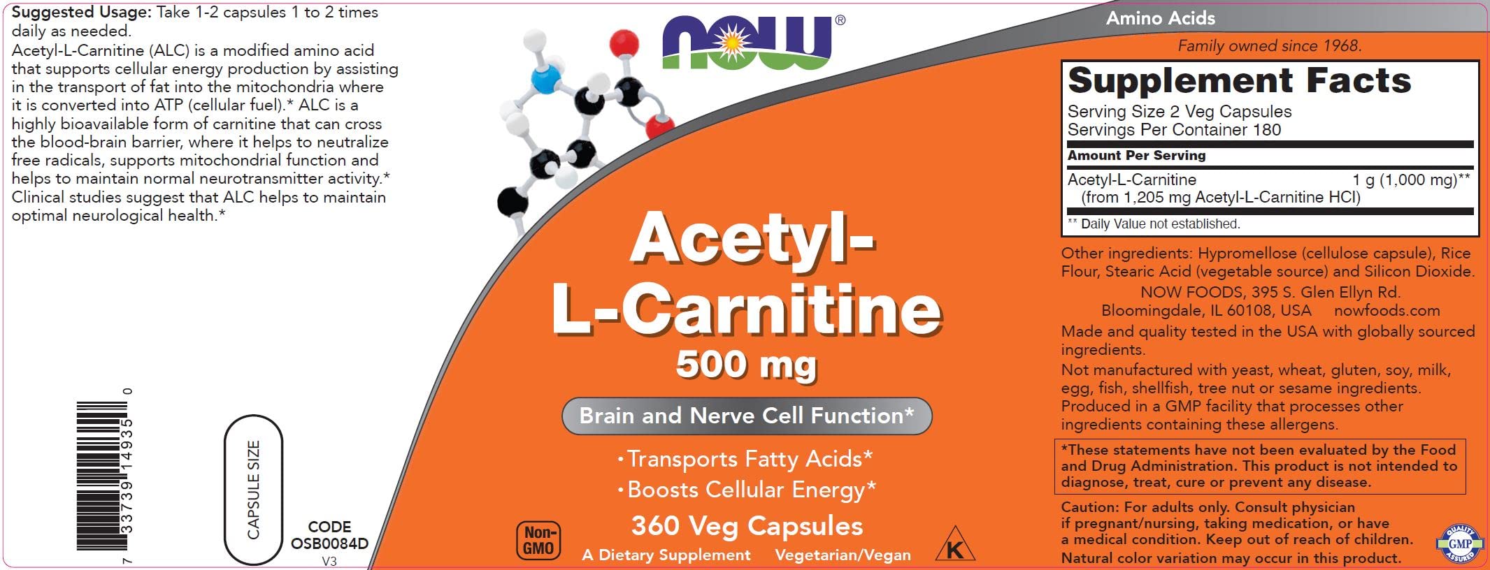 acetyl-l-carnitine for fat metabolism