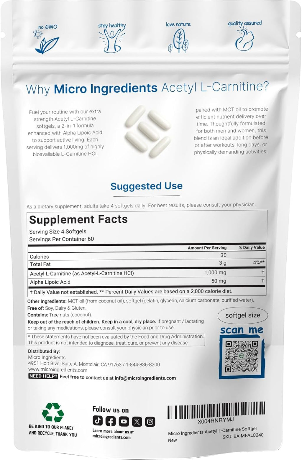 acetyl l-carnitine for weight management