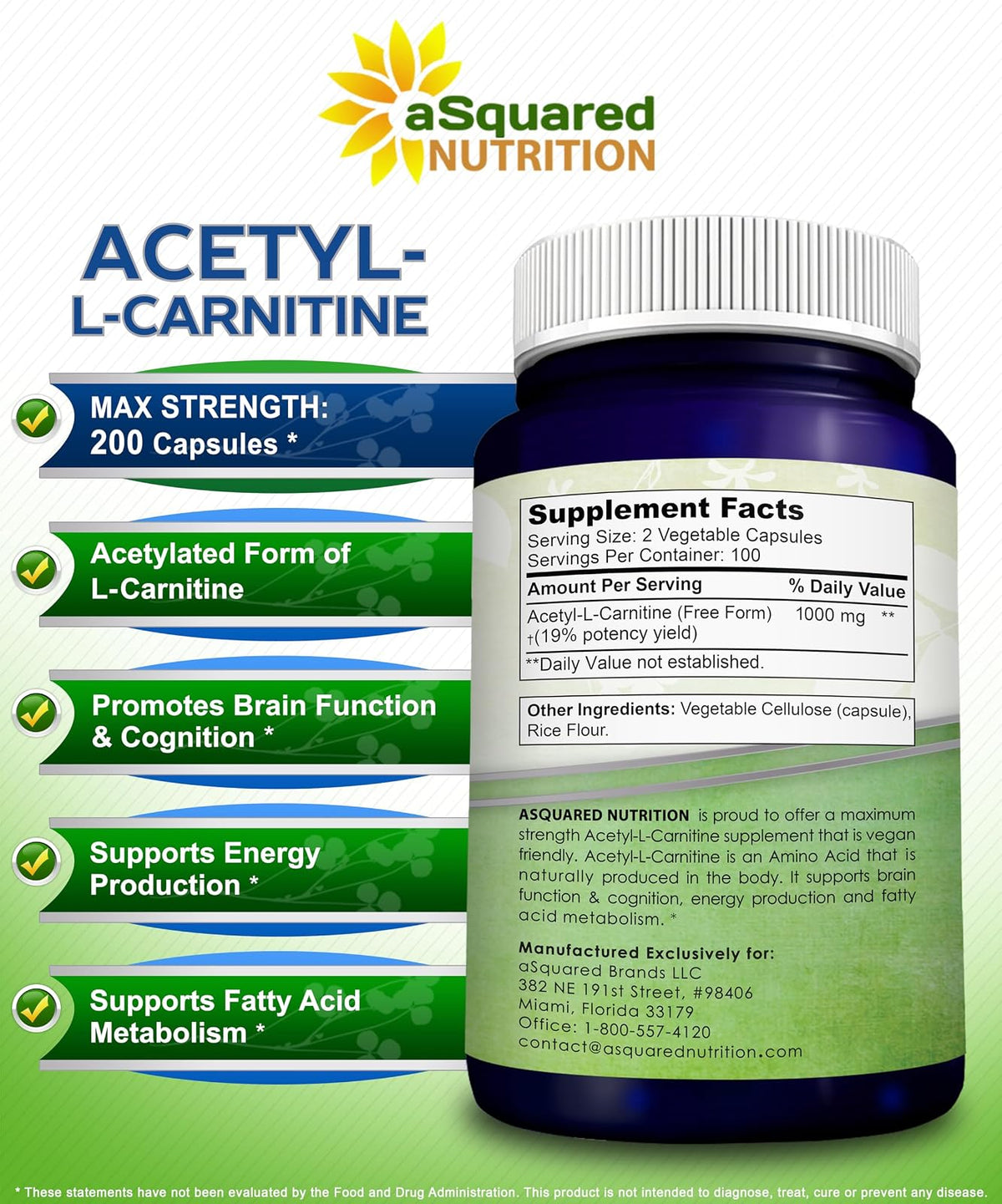 acetyl l-carnitine promotes fat metabolism