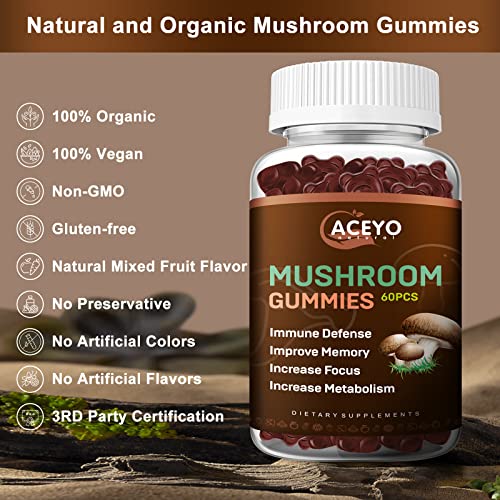 ACEYO gummies featuring Turkey Tail mushrooms