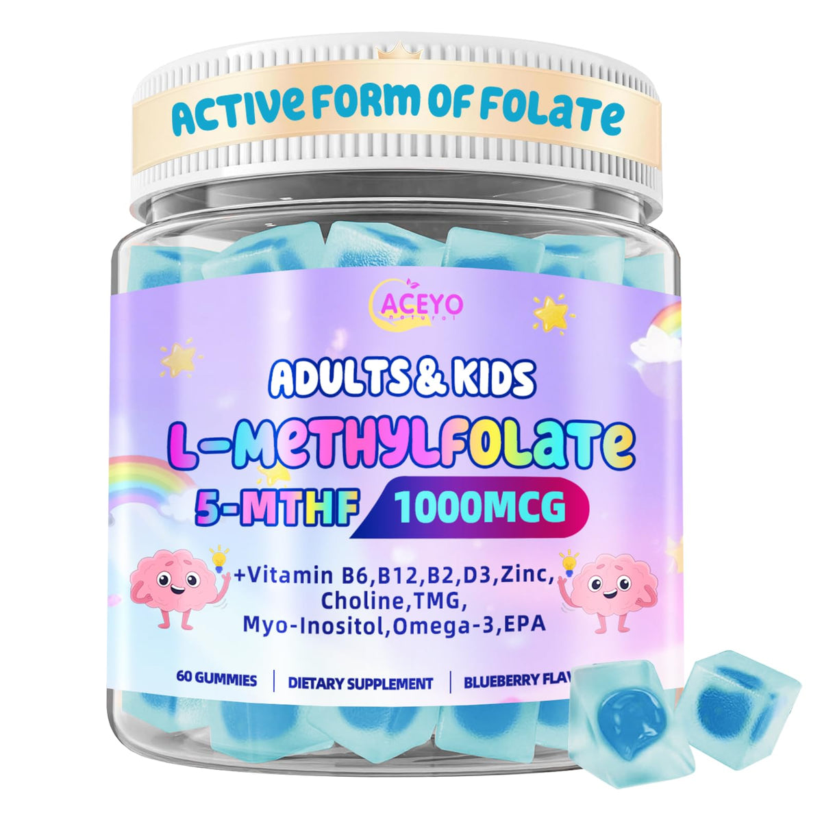 ACEYO L-Methylfolate gummies for energy
