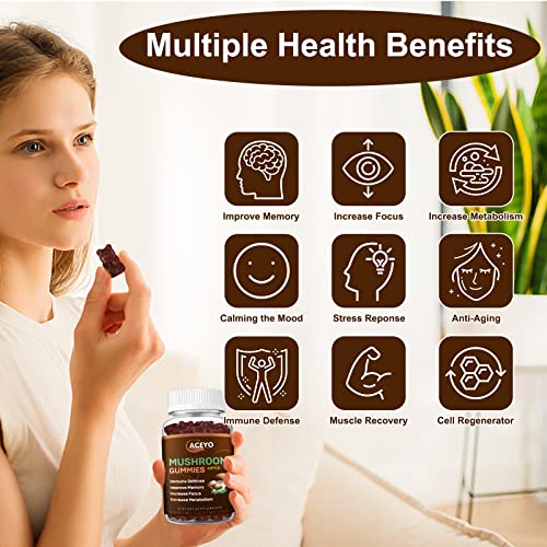 ACEYO mushroom gummies for memory boost